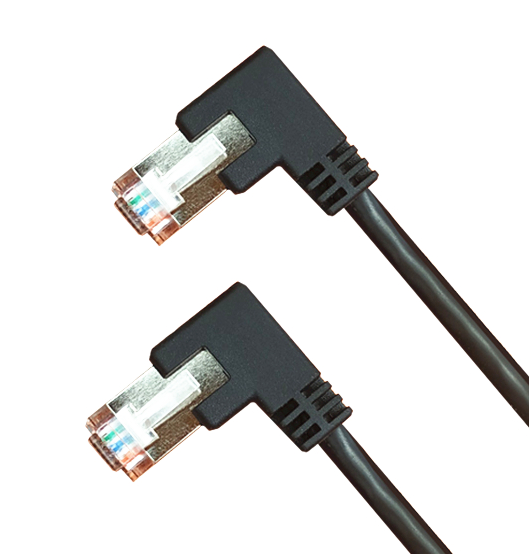 Cat.5E FTP utp left angled cable - Hentek