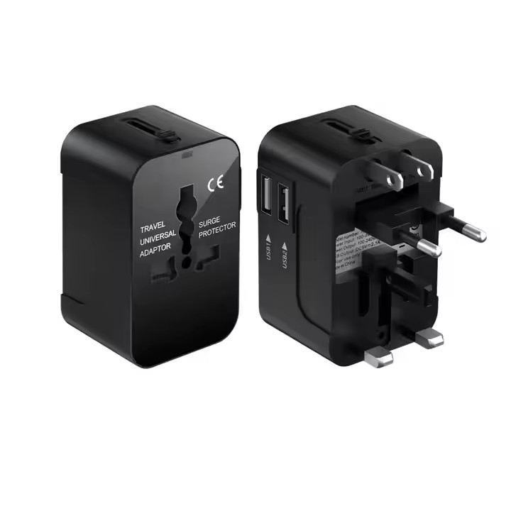 2 USB Port Output Worldwide Adapter - Hentek