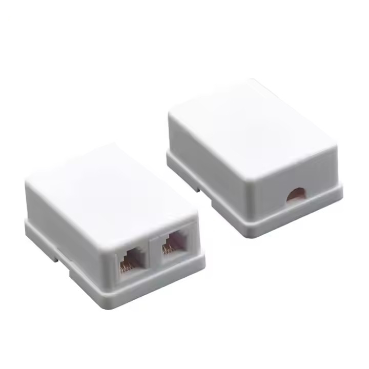RJ11 Double Port Surface Mount Box - Hentek
