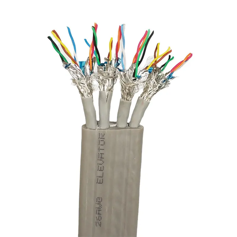 Cat6A SFTP 16Pair 26AWG Flat elevator cable PVC - Hentek