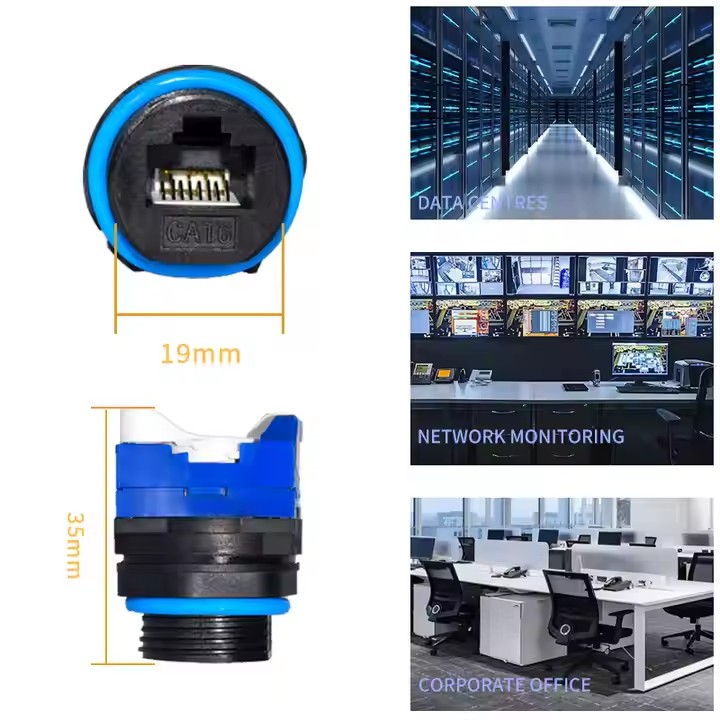 CAT6 Network Tool-free Embedded Outdoor Connector Coupler Socket - Hentek